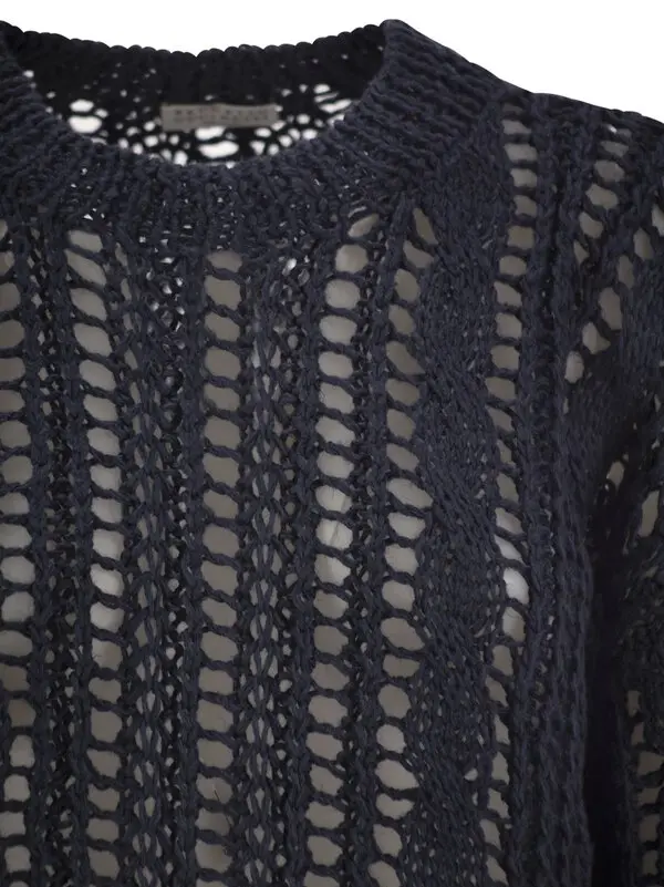 Brunello Cucinelli Crewneck Open Knit Jumper