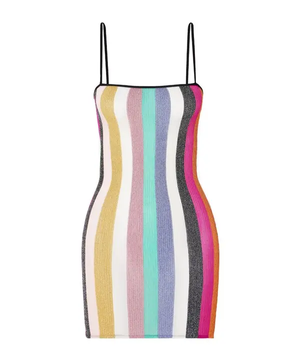 Missoni Striped Metallic Crochet-knit Mini Dress - Multicolor
