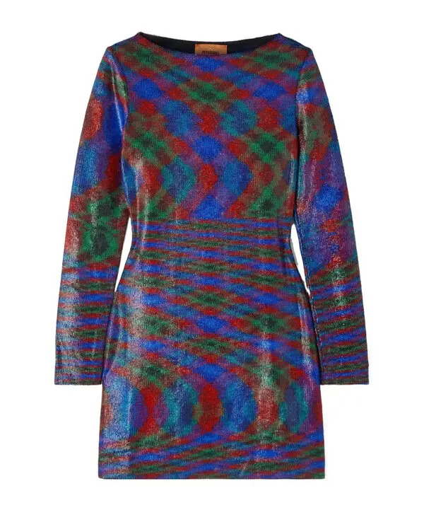 Missoni Metallic Striped Mini Dress