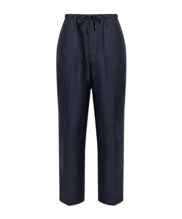 Dries Van Noten Drawstring Waist Casual Trousers - Black