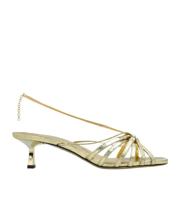 GOLDEN GOOSE Nico Chain Link Detail Sandals - Gold