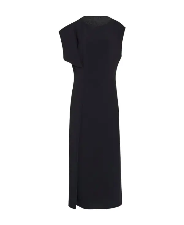 THE ROW Blathine Crewneck Midi Dress - Black