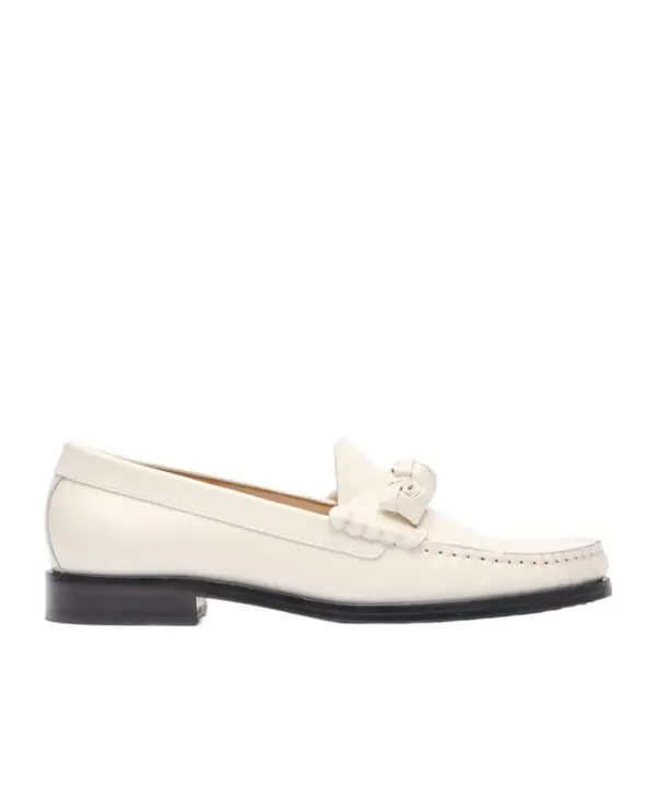 STUART WEITZMAN Rose Detail Loafers - Cream