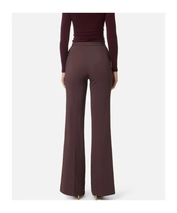 Elisabetta Franchi High-waist Flap Detail Trousers - Merlot
