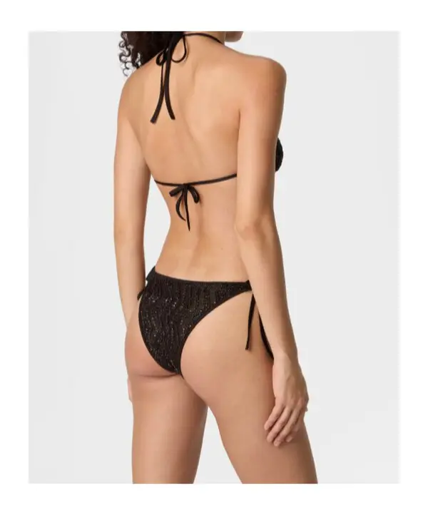 Missoni Sequined Zigzag Mesh One-piece Swimsuit - Brown