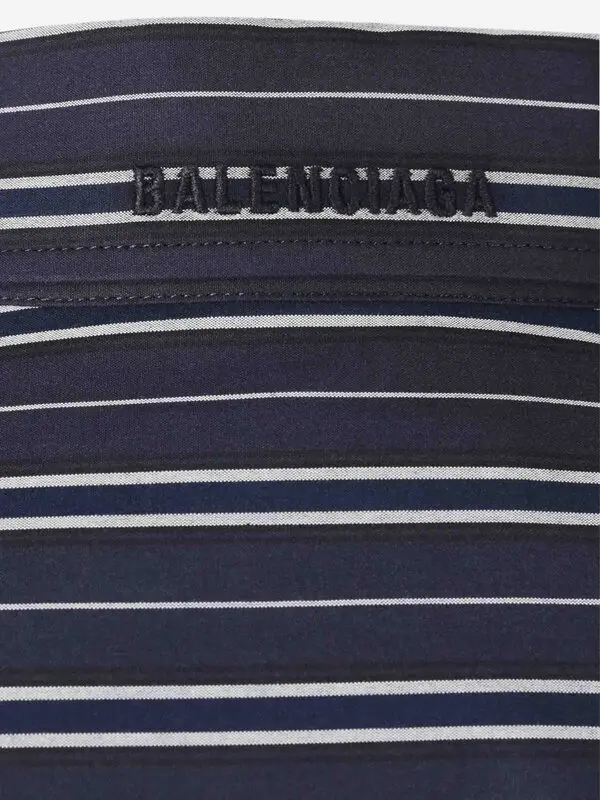 Balenciaga Pinstriped Long-sleeve Shirt With Lapel Collar