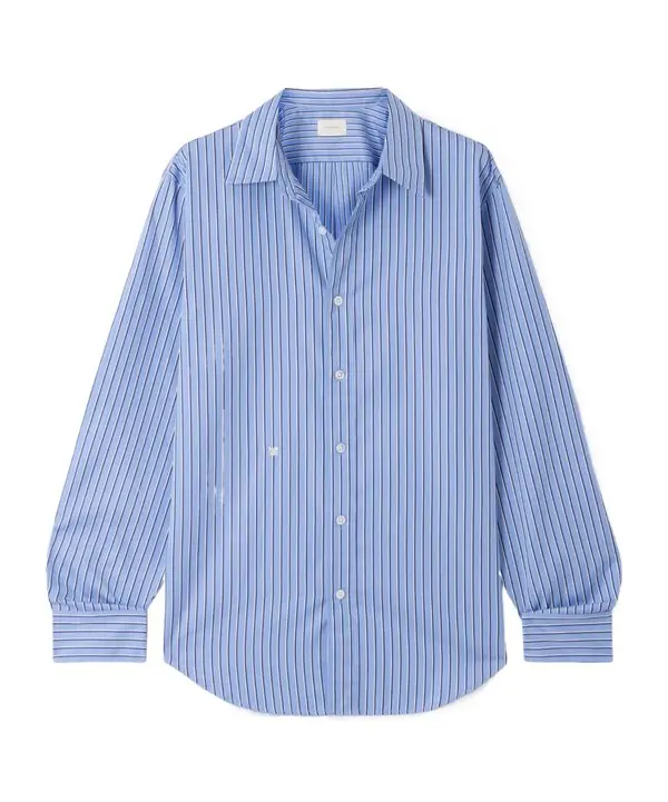 Aimé Leon Dore Striped Cotton-poplin Long Sleeve Shirt - Blue