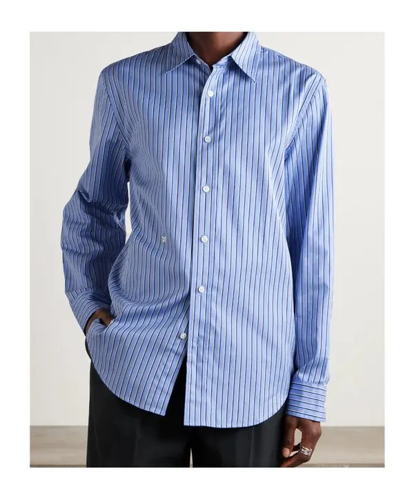 Aimé Leon Dore Striped Cotton-poplin Long Sleeve Shirt