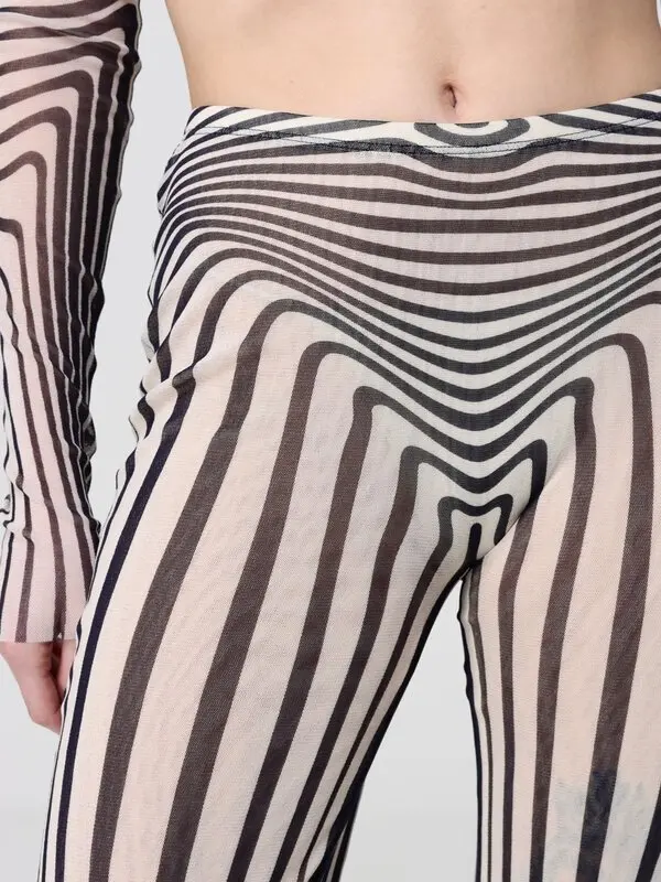JEAN PAUL GAULTIER Optical Stripe Pants - Black