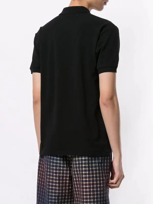 Play Comme Des Garcon Embroidered Logo Polo Shirt - Black