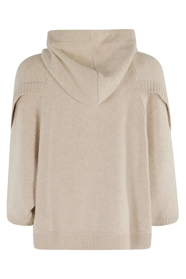 Max Mara Button Detailed Open-front Cardigan - Sand-colored