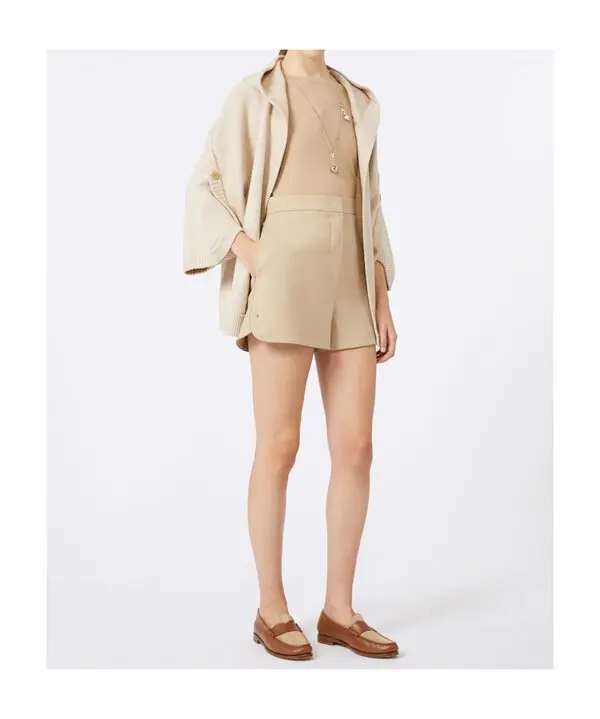 Max Mara Button Detailed Open-front Cardigan - Sand-colored
