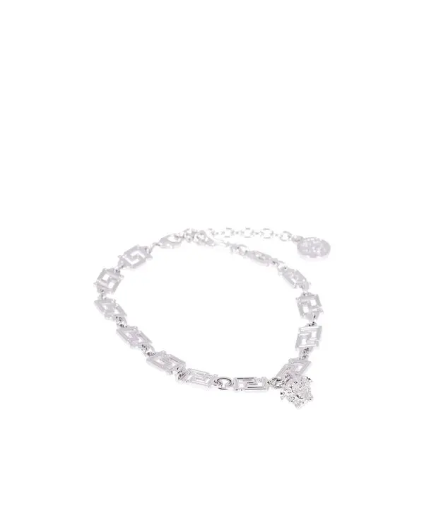 Versace Medusa Logo Pendant Bracelet - White