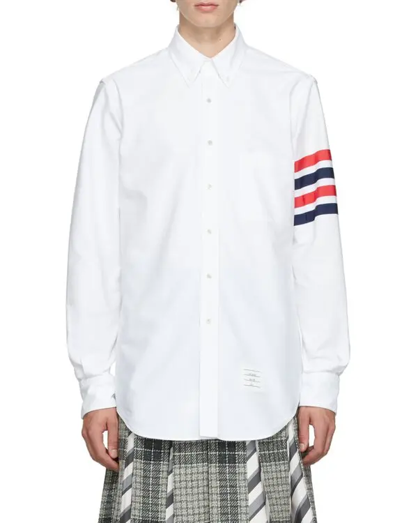 Thom Browne 4-bar Stripe Shirt - White