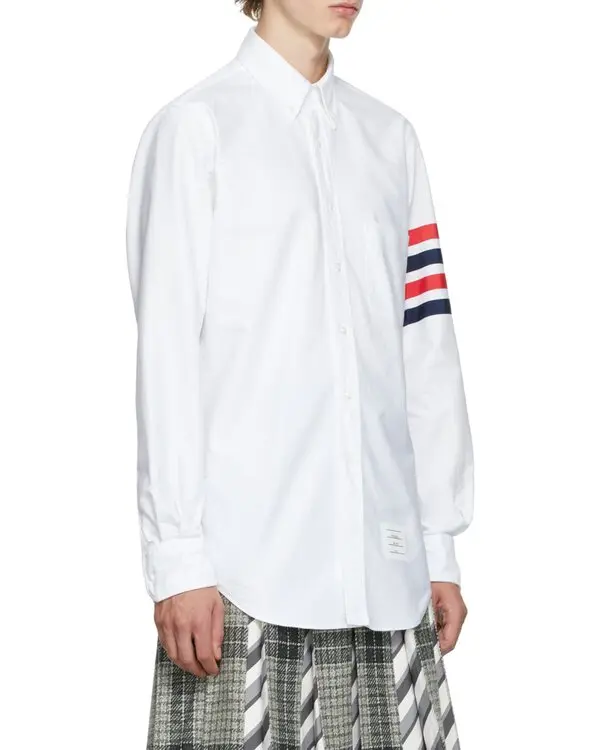 Thom Browne 4-bar Stripe Shirt - White