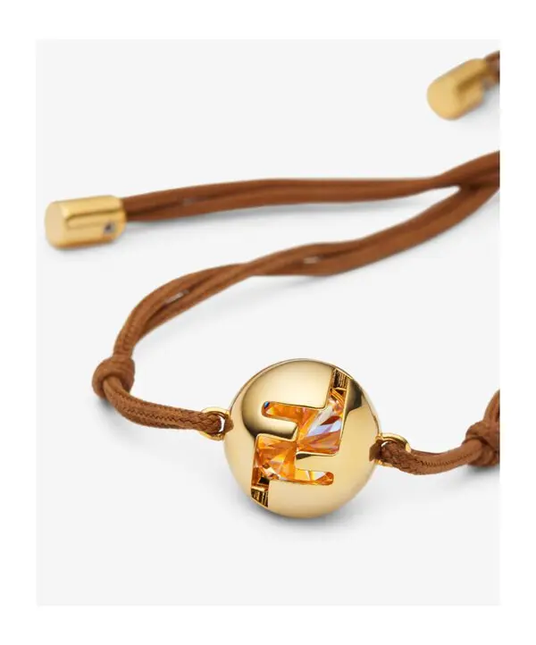 Fendi Sphera Embellished Bracelet - Brown
