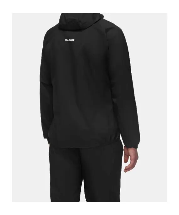 MAMMUT Hooded Logo Print Jacket - Black