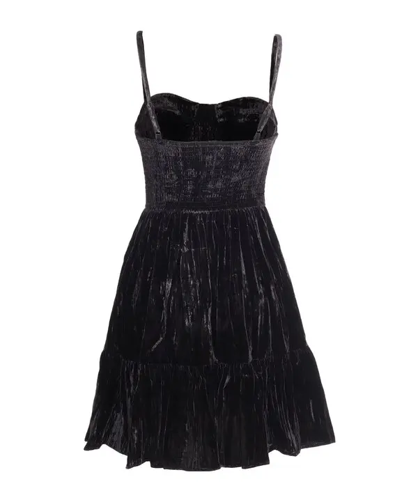 Michael Kors Velvet Flared Dress - Black