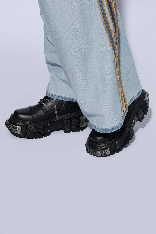 Vetements X New Rock Destroyer Leather Boots
