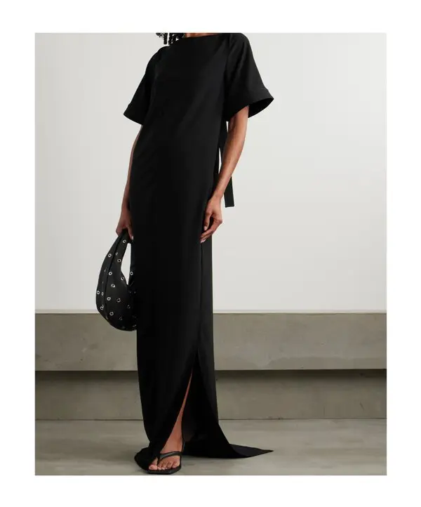 16Arlington Clelia Open-back Crepe Gown