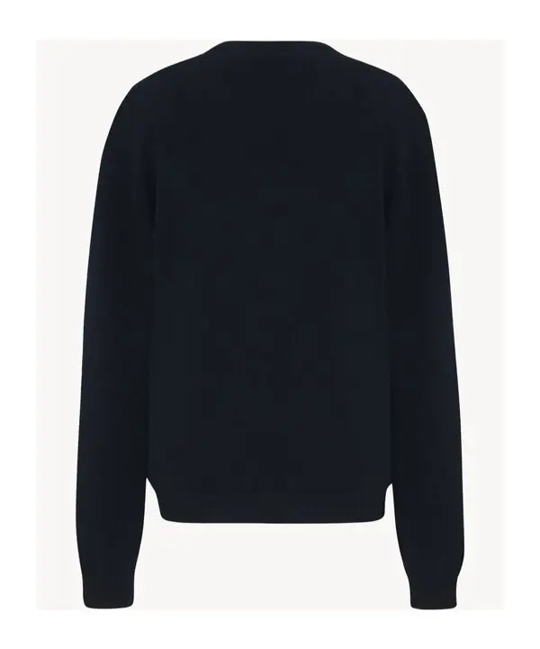 THE ROW Kisaora Crewneck Knitted Jumper - Deep Blue