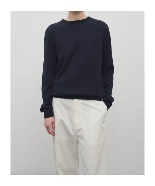 THE ROW Kisaora Crewneck Knitted Jumper - Deep Blue