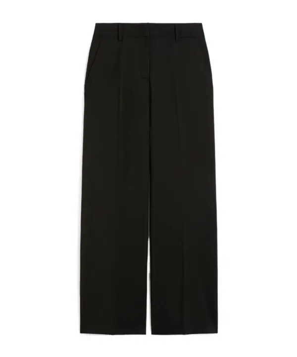 Max Mara High-waisted Pleated Trousers - Black