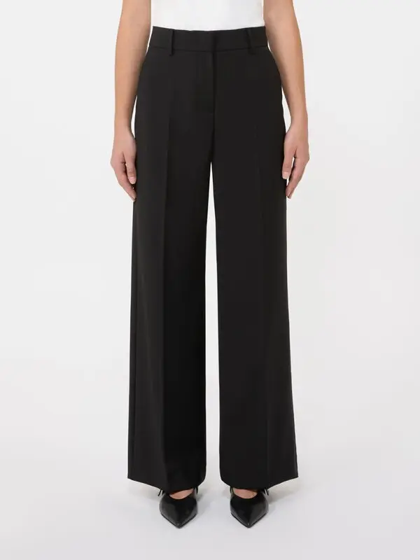 Max Mara High-waisted Pleated Trousers - Black
