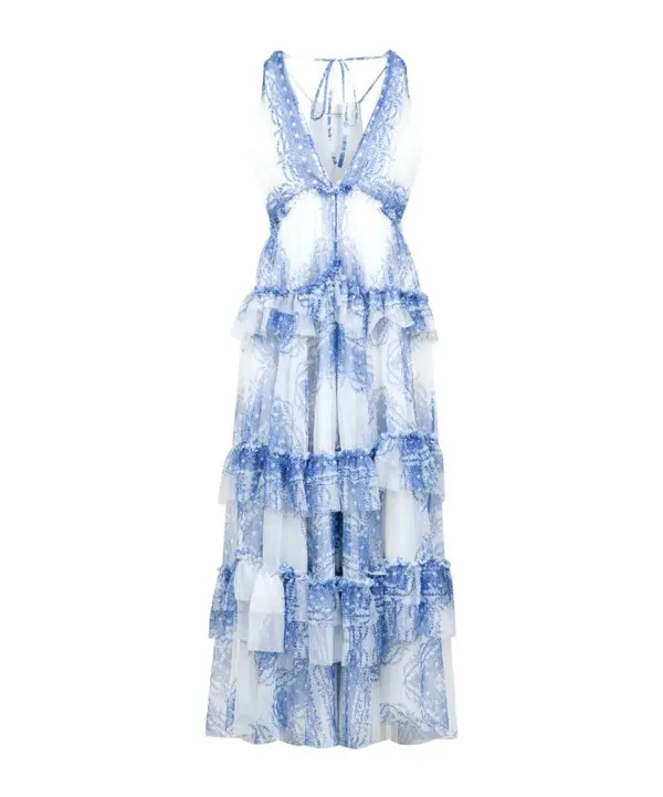 Philosophy Di Lorenzo Serafini Sleeveless Tiered Maxi Dress