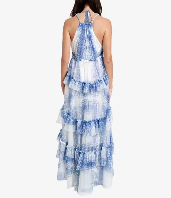Philosophy Di Lorenzo Serafini Sleeveless Tiered Maxi Dress