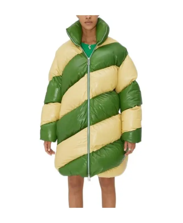 Bottega Veneta Paneled Zip Up Down Coat