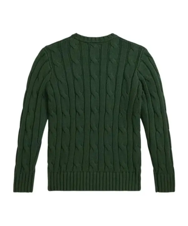 Polo Ralph Lauren Crew Neck Long Sleeve Embroidered Logo Pullover - Green