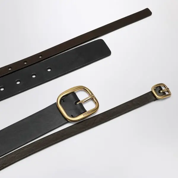 Loewe Layered Belt With Gold Finish Buckles