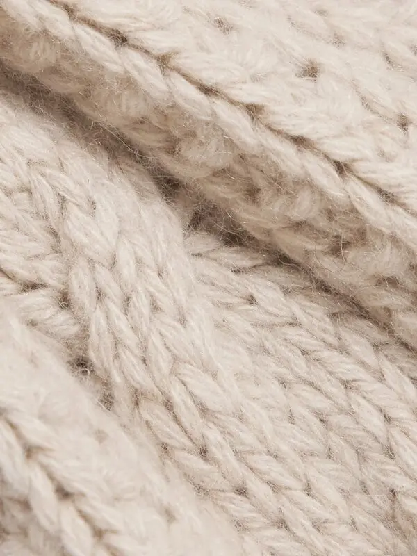Magda Butrym Cashmere Cable-knit High-waisted Shorts