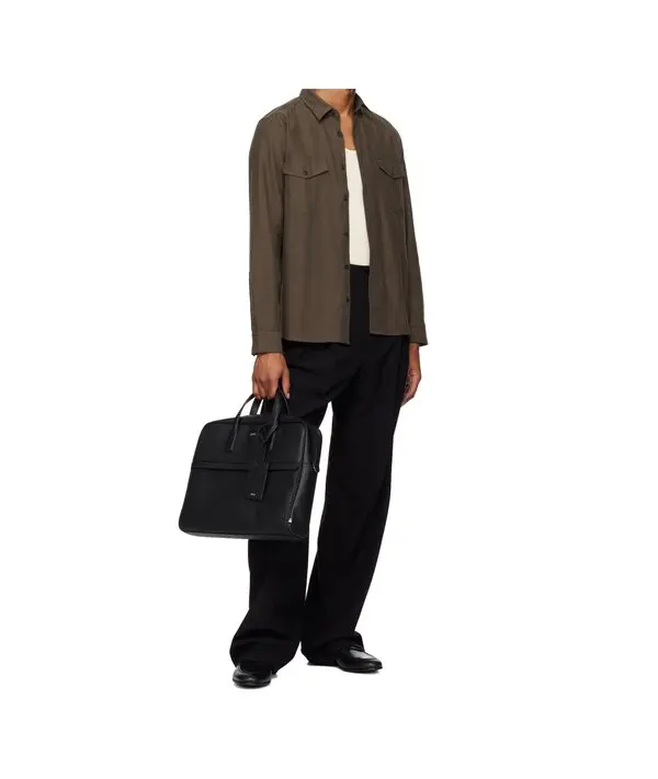 Hugo Boss Logo Plaque Top-handle Briefcase