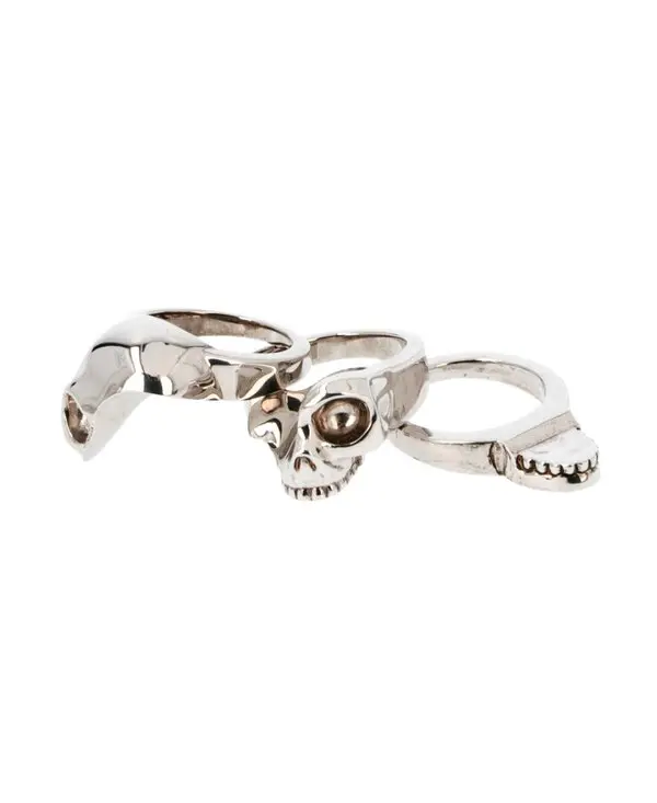 Alexander McQueen Divided Skull Ring