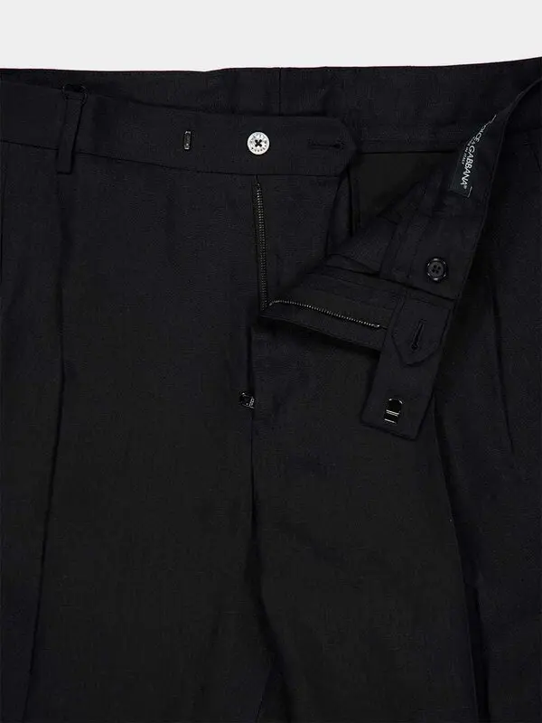 Dolce & Gabbana Tailored Straight Leg Trousers - Black