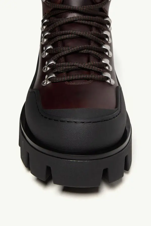 Moncler Peak Trek Leather Ankle Boots