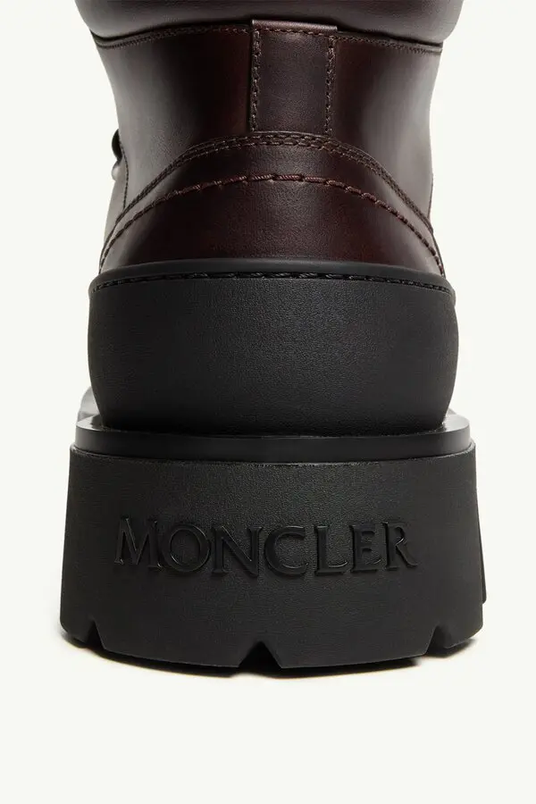 Moncler Peak Trek Leather Ankle Boots