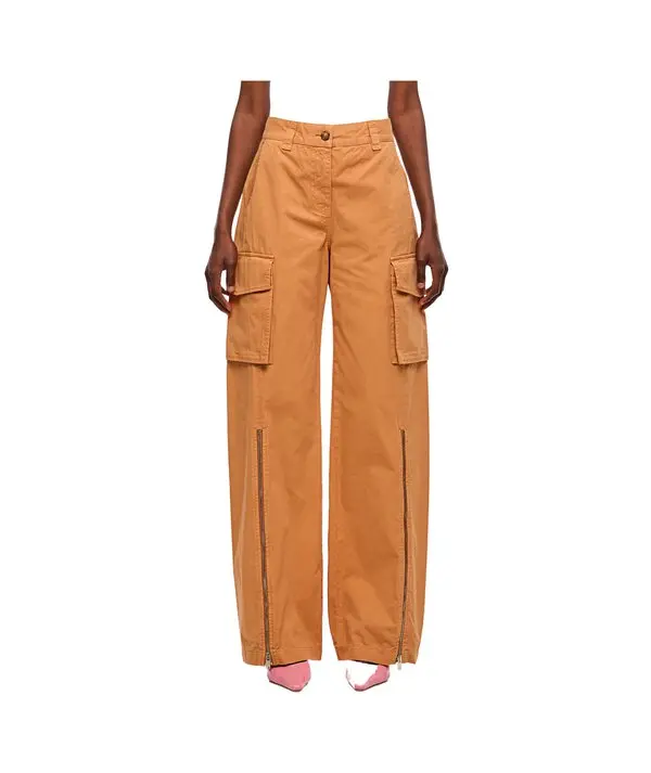 Stella McCartney Straight-leg Ankle-zip Cargo Pants - Brown