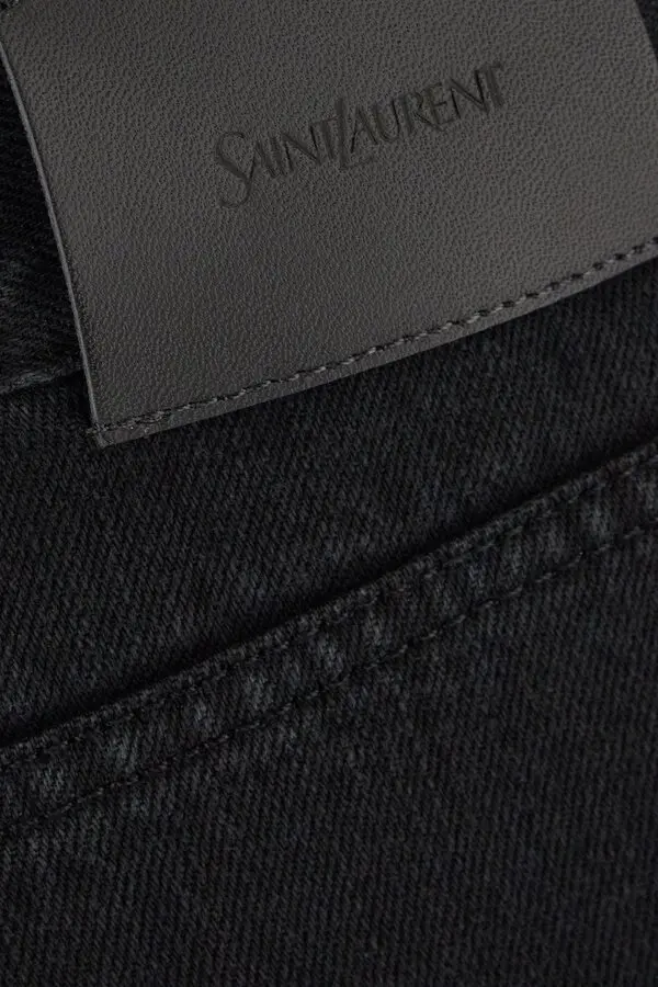Saint Laurent Mid-rise Relaxed Slim Jeans - Charcoal Black