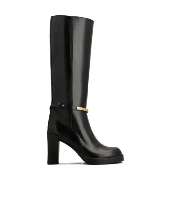 TOD'S 80mm Leather Boots - Black