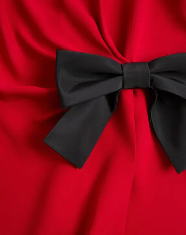Valentino Garavani V-neck Bow Detail Dress