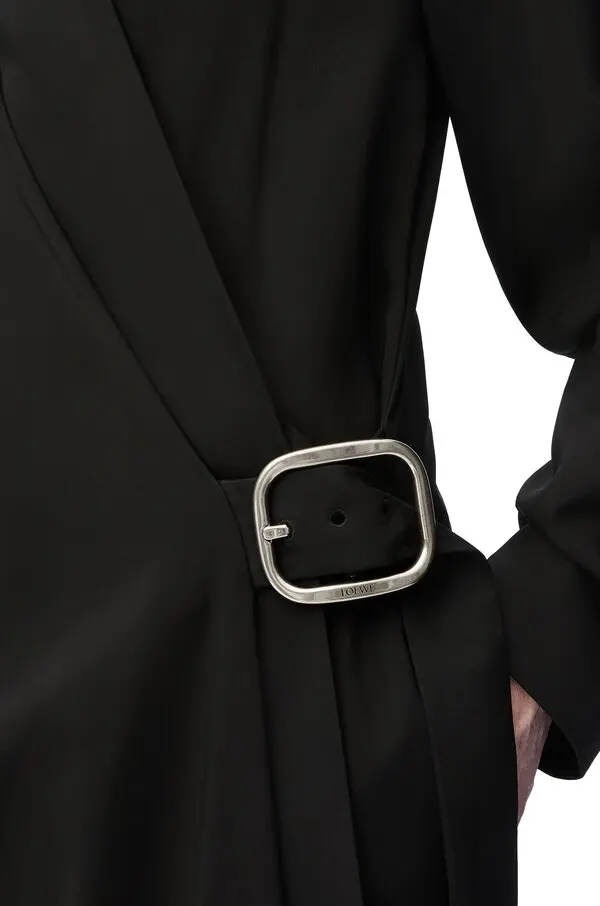 Loewe Belted Midi Dress With Asymmetrical Silhouette