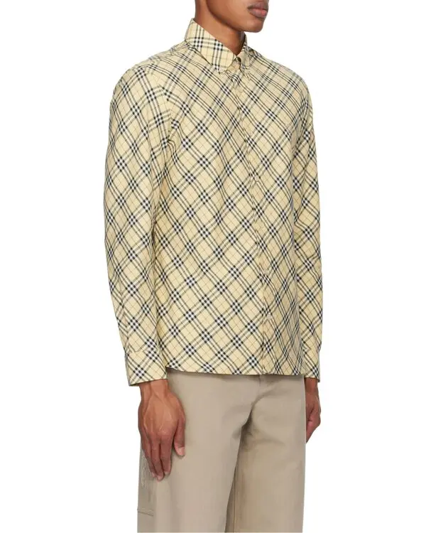 Burberry Logo Embroidered Checked Shirt