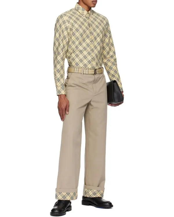 Burberry Logo Embroidered Checked Shirt