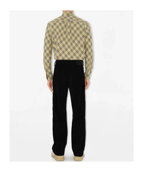 Burberry Logo Embroidered Checked Shirt