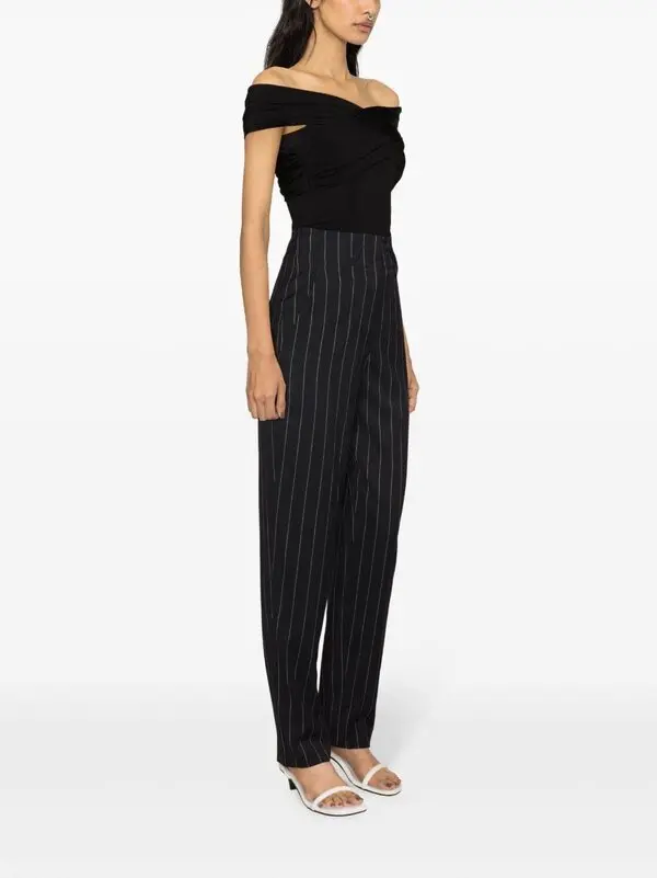 IRO PARIS Striped Tapered High-waisted Trousers