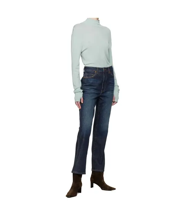 Khaite Abigail Straight-leg Jeans - Black
