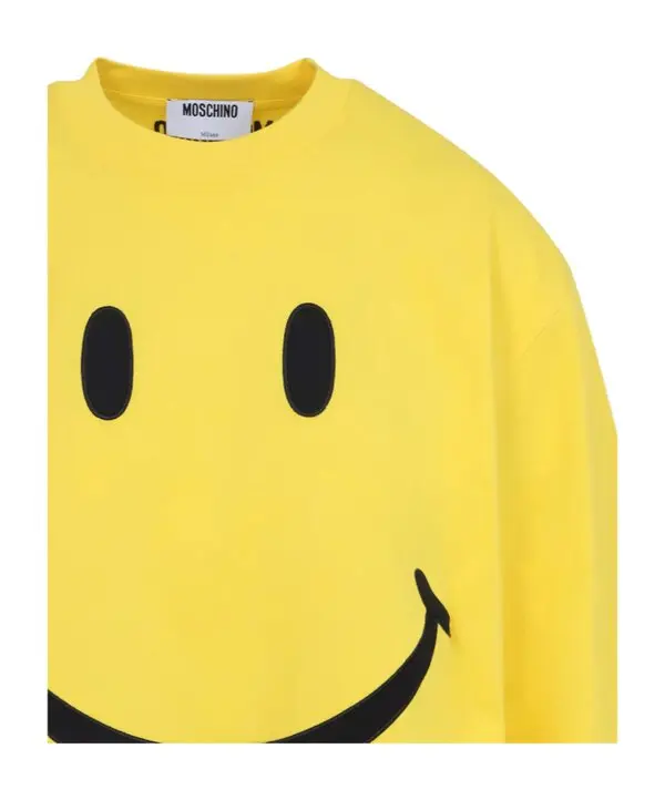 Moschino Smiley Face Print T-shirt - Yellow